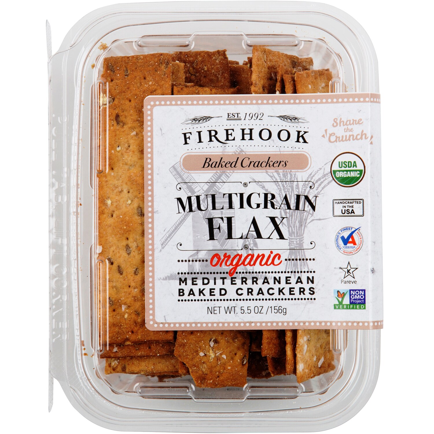 Firehook Baked Crackers, Multigrain Flax | FreshDirect