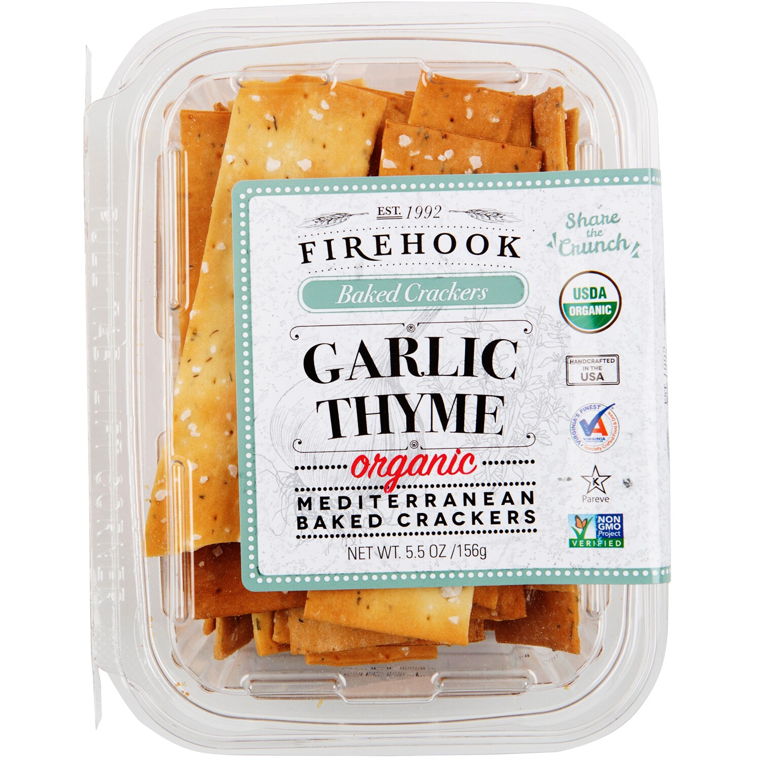 Firehook Baked Crackers, Garlic Thyme | FreshDirect