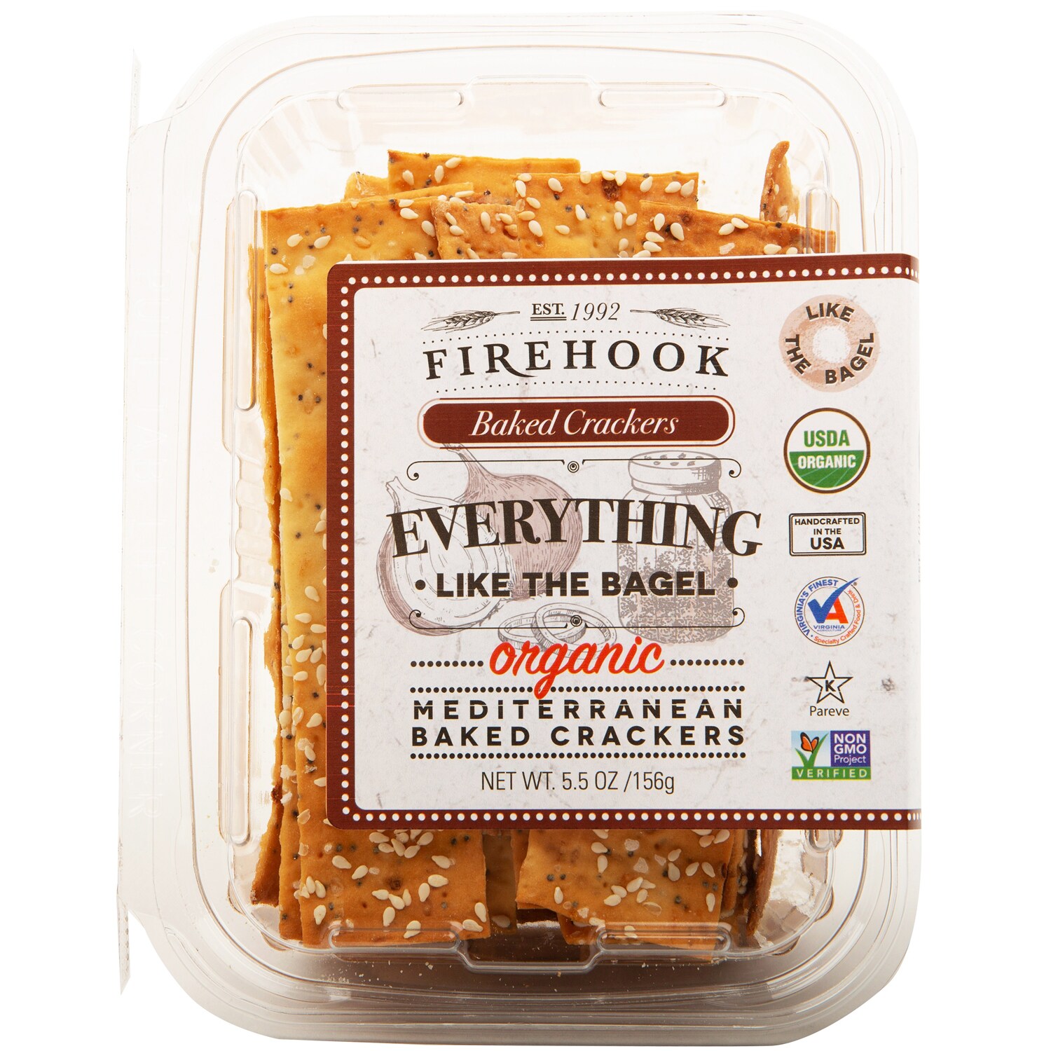 Firehook Baked Crackers, Everything | FreshDirect