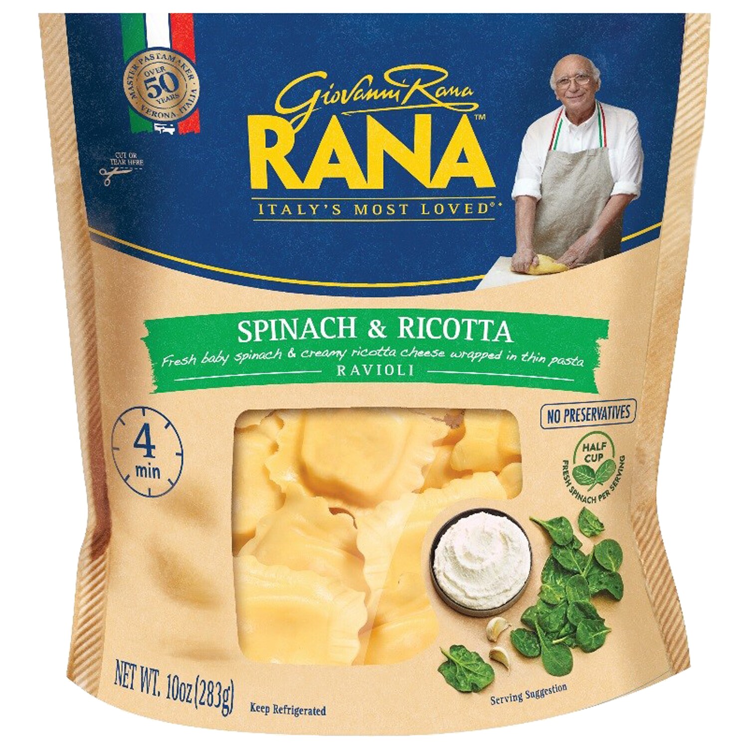Order Giovanni Rana All-Natural Ravioli, Spinach & Ricotta | Fast Delivery