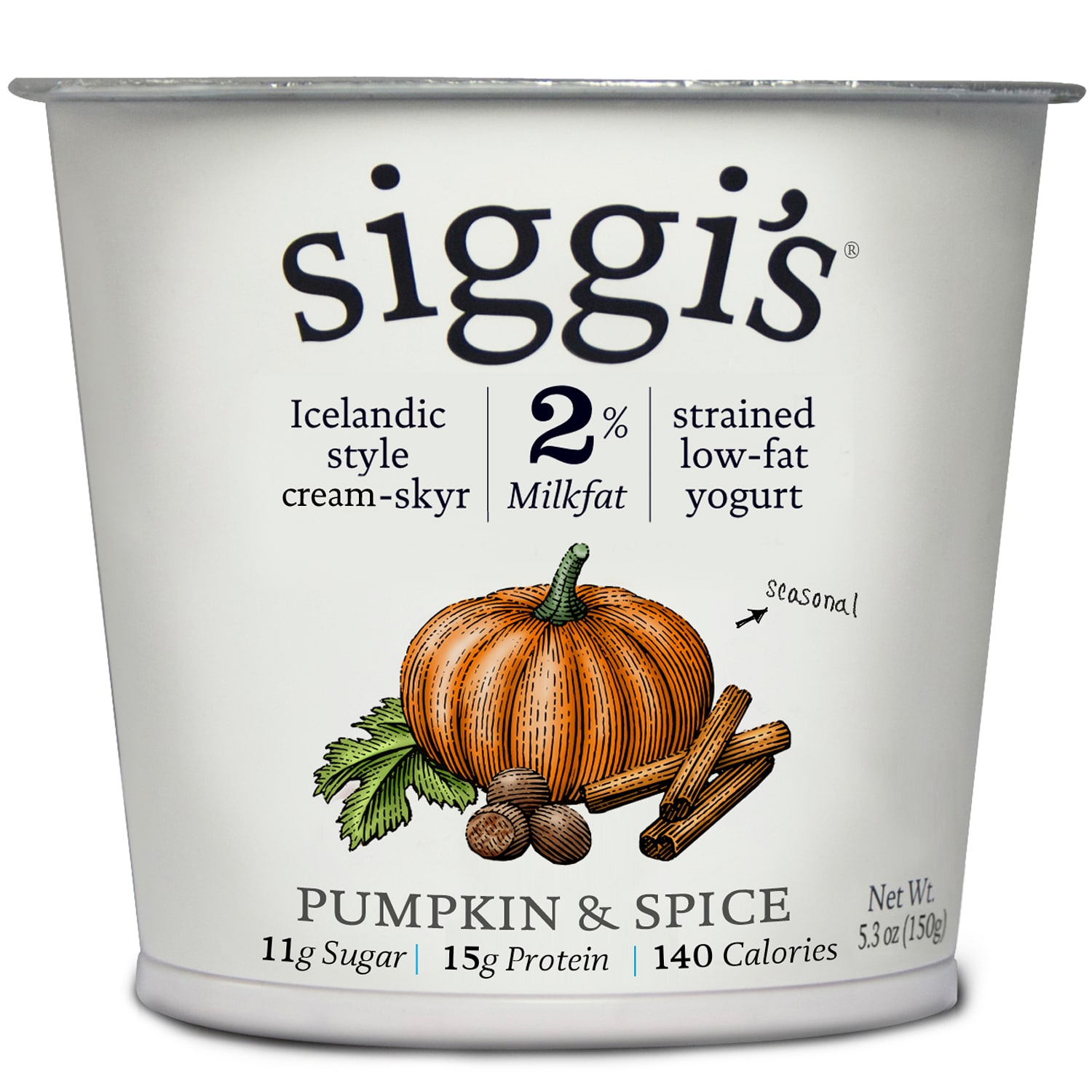 Order Siggi's Skyr Icelandic-Style Strained Low-Fat Yogurt, Pumpkin ...