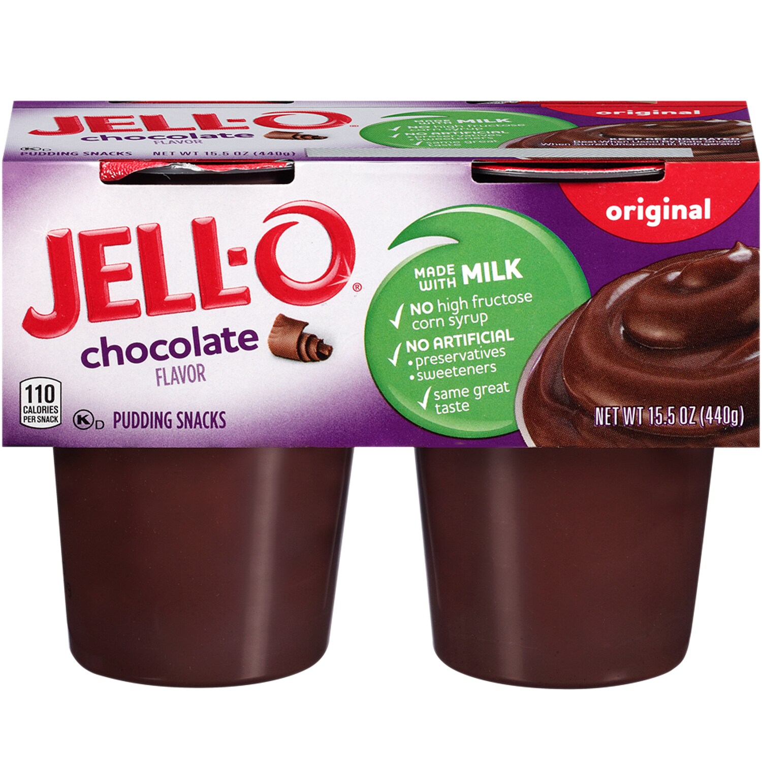 Jell-O Pudding Snacks, Chocolate 4ct | FreshDirect