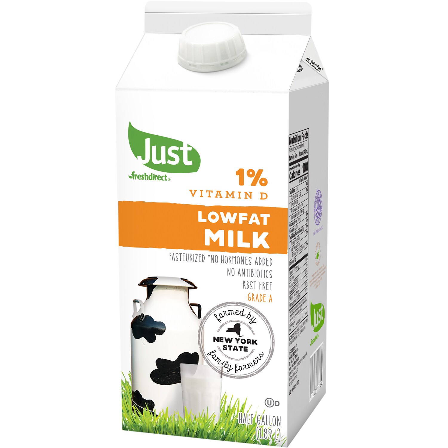 Order Just FreshDirect 1% Lowfat Milk, Plastic Bottle | Fast Delivery