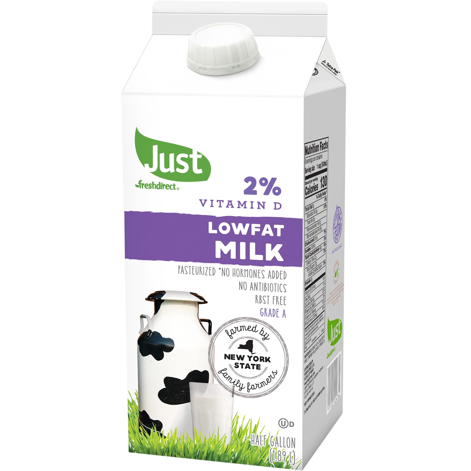 Order Just FreshDirect 2% Reduced Fat Milk, Plastic Bottle | Fast Delivery