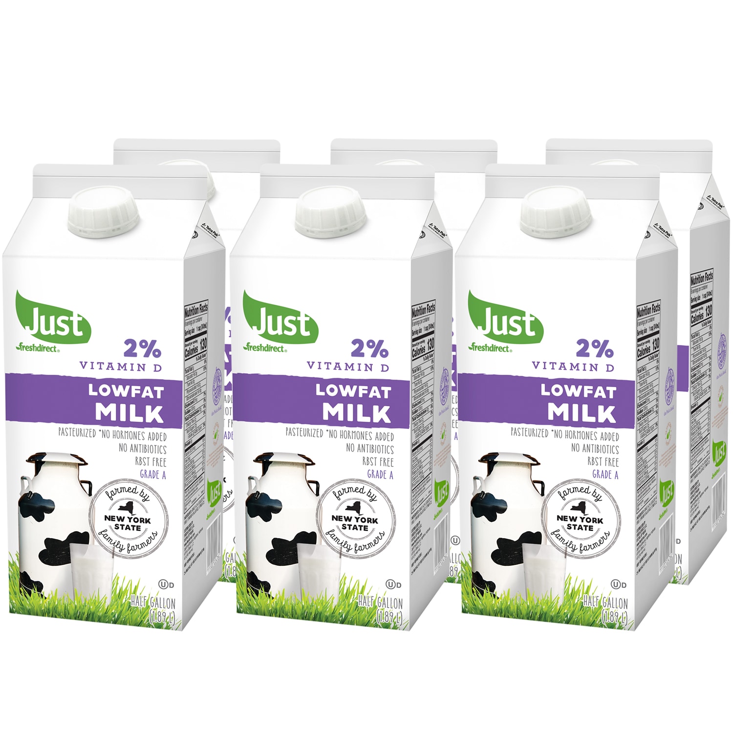 Order Just FreshDirect 2% Reduced Fat Milk, Cartons | Fast Delivery