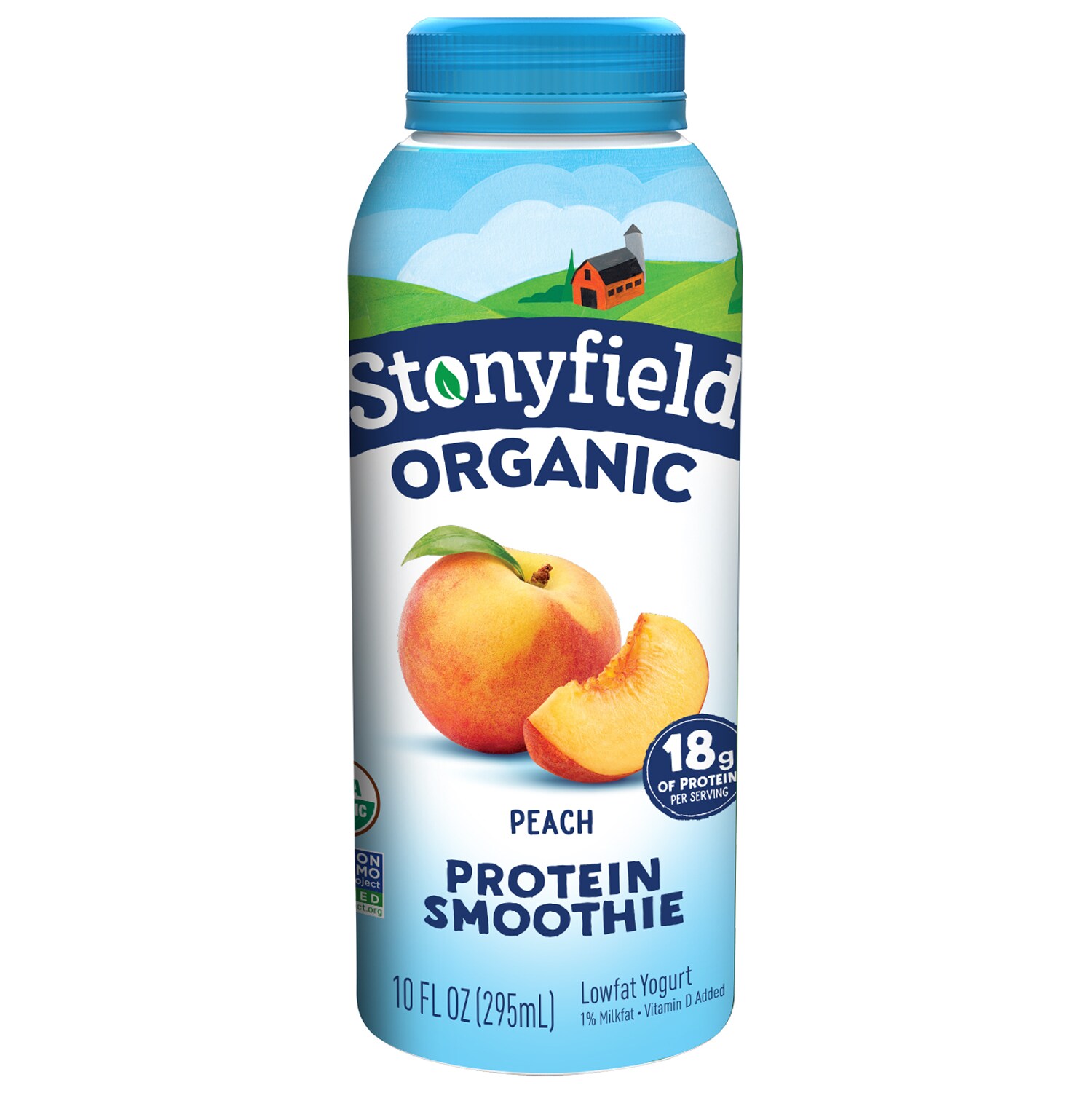 Order Stonyfield Organic Lowfat Yogurt Protein Smoothie, Peach | Fast ...