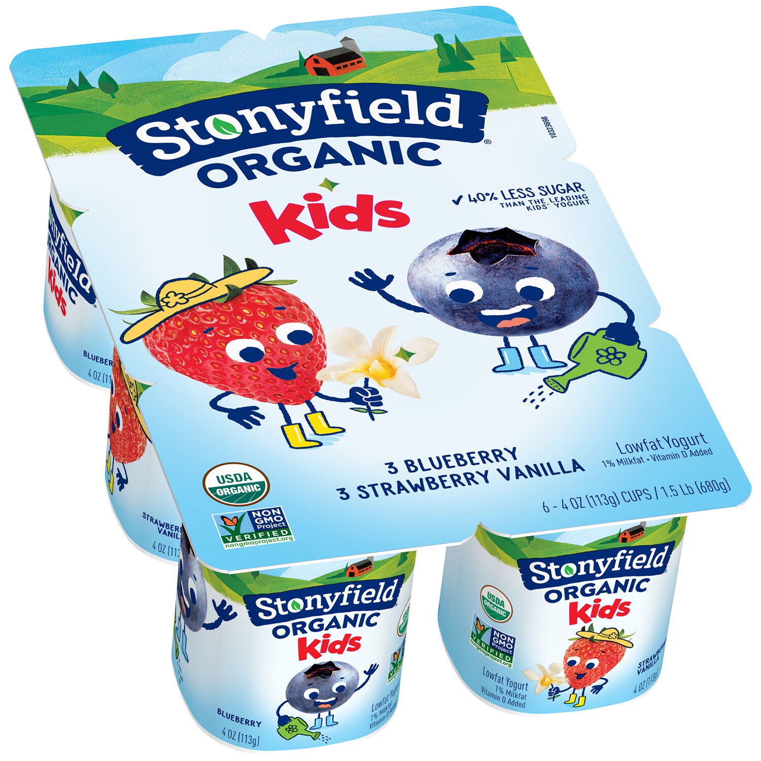 Order Stonyfield Organic Kids Lowfat Yogurt Cups, Blueberry and ...