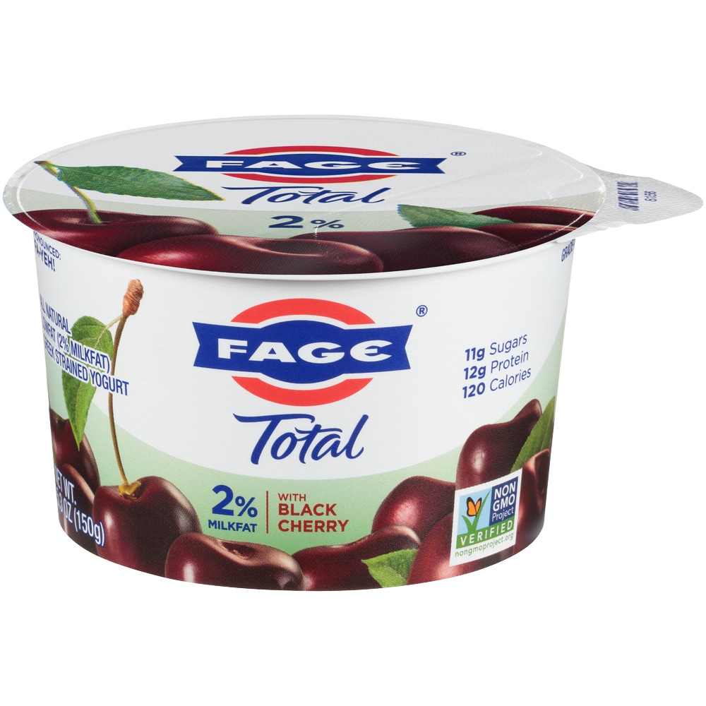 Fage TOTAL 2% Greek Yogurt, Black Cherry, 5.3oz | FreshDirect