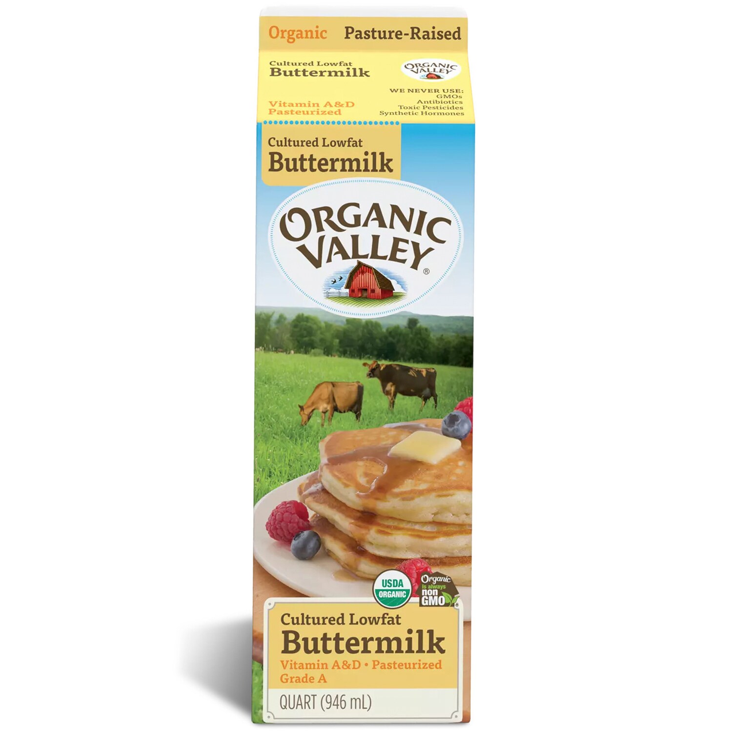 Order Organic Valley Organic Cultured Lowfat Buttermilk, Carton | Fast ...