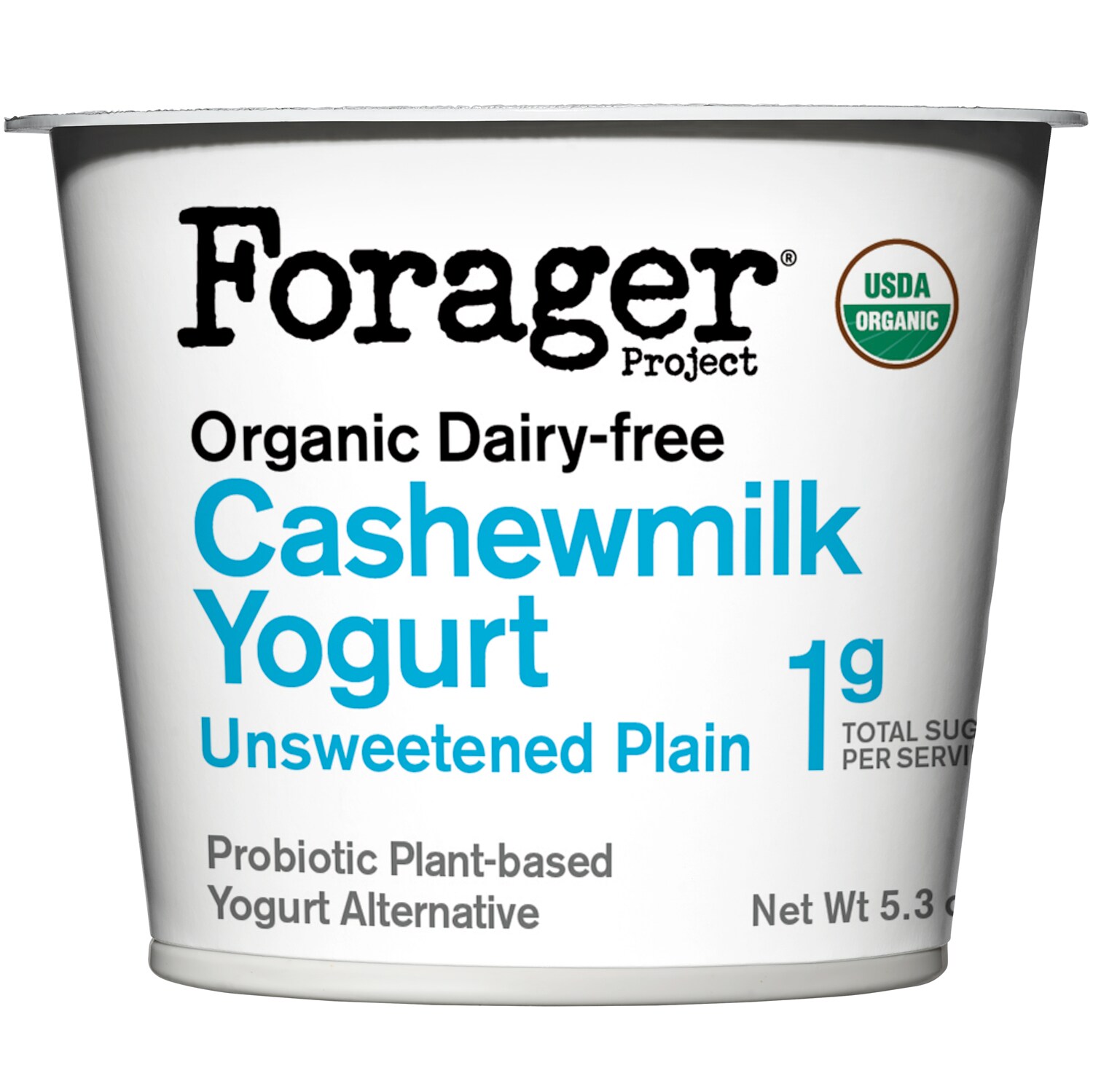 Forager Cashewmilk Yogurt, Unsweetened Plain 5.3oz | FreshDirect