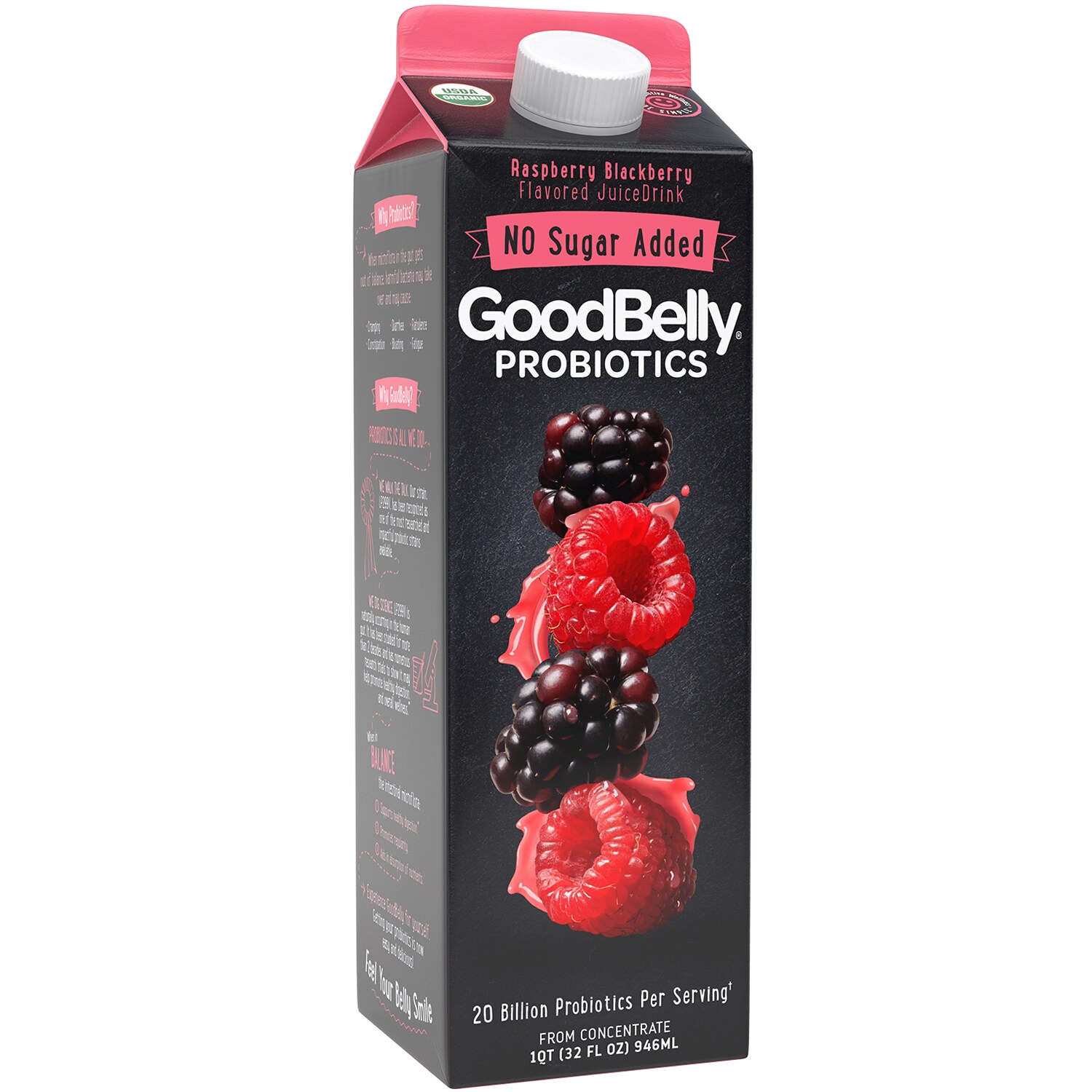 GoodBelly Probiotics Juice, Raspberry Blackberry | FreshDirect