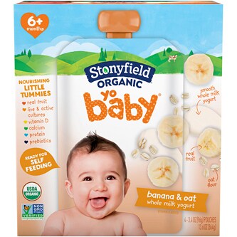 Order Stonyfield Organic YoBaby Whole Milk Yogurt Cups, Vanilla | Fast ...