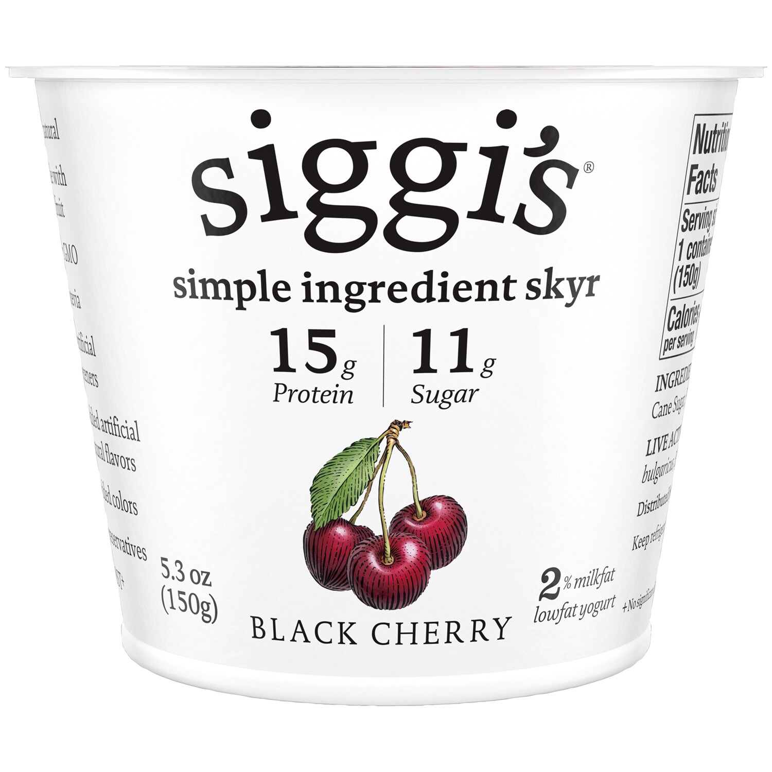 Order Siggi's Skyr Simple Ingredient Icelandic-Style Strained 2% Low ...