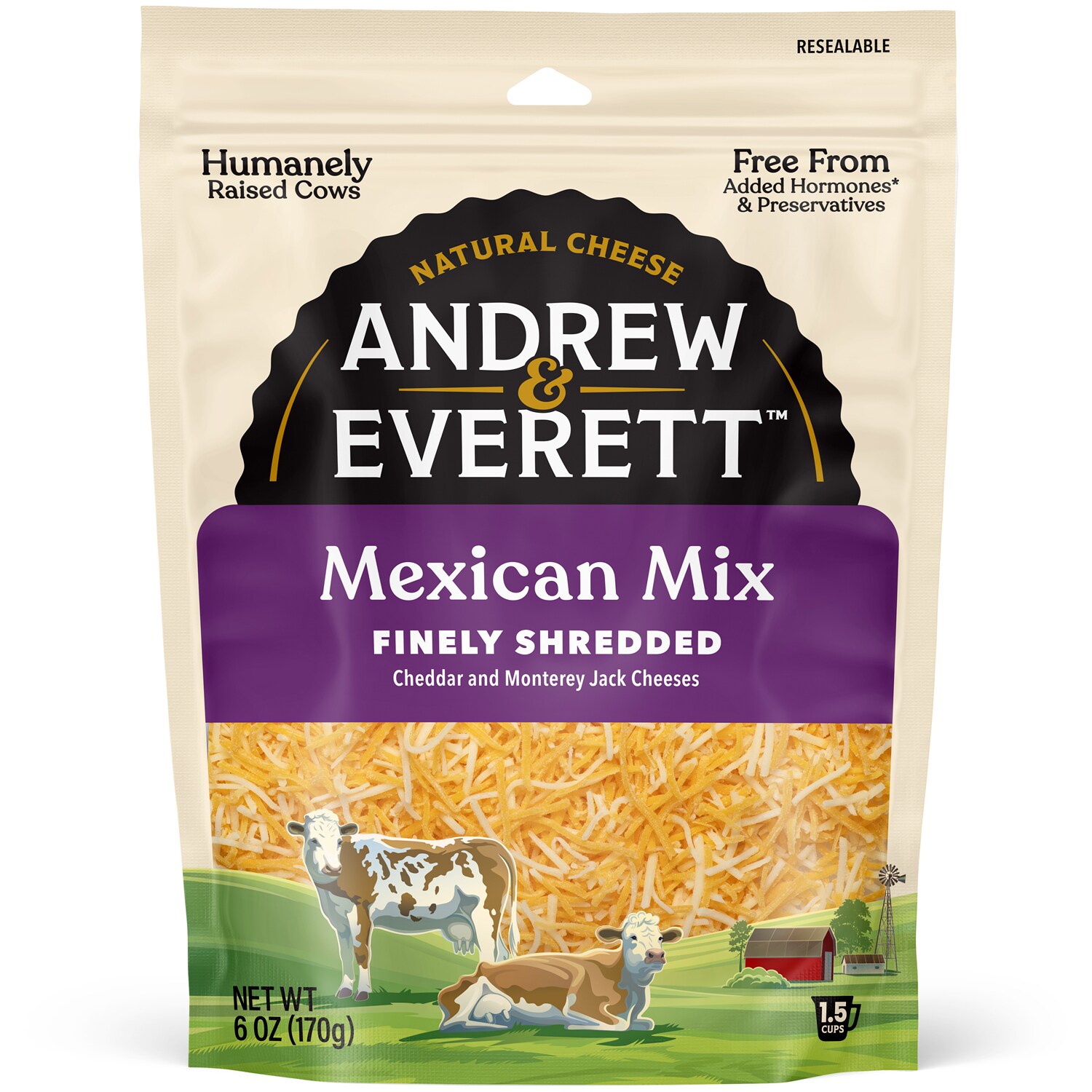 Order Andrew & Everett Finely Shredded Mexican Mix | Fast Delivery