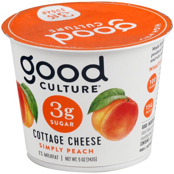 Good Culture 3g Sugar Cottage Cheese, Peach | FreshDirect