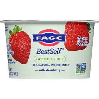 Fage BestSelf Lactose Free Greek Yogurt, Plain, 5.3oz | FreshDirect
