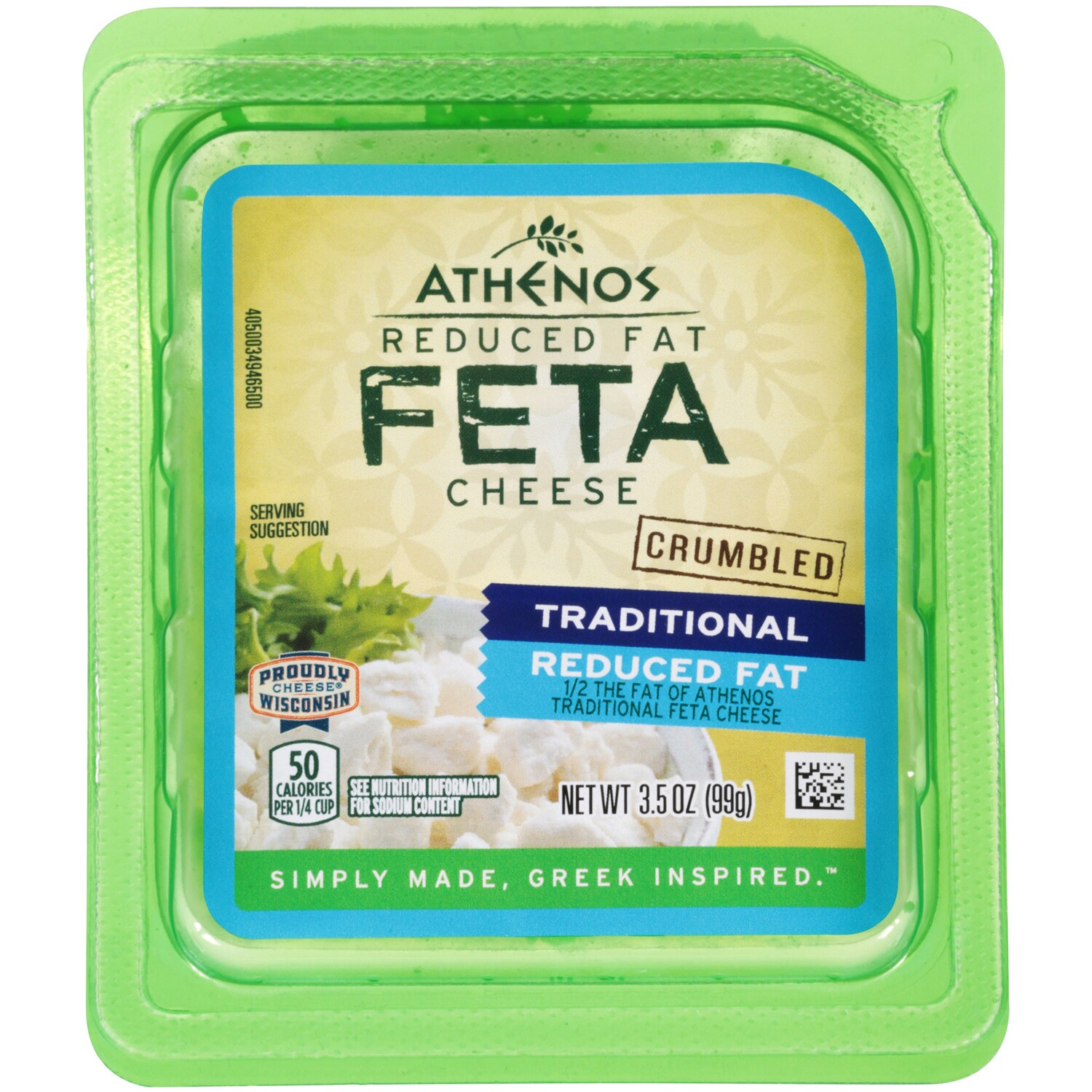 Athenos Reduced Fat Crumbled Feta Cheese, Traditional | FreshDirect