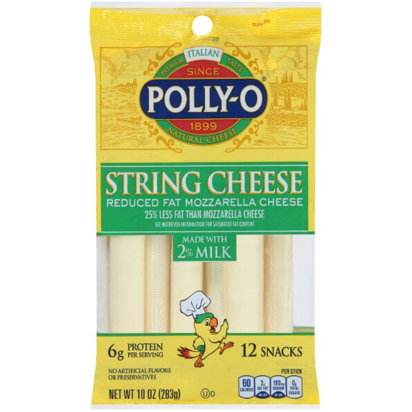 Order Polly-O Mozzarella Cheese String made w/ 2% Milk | Fast Delivery