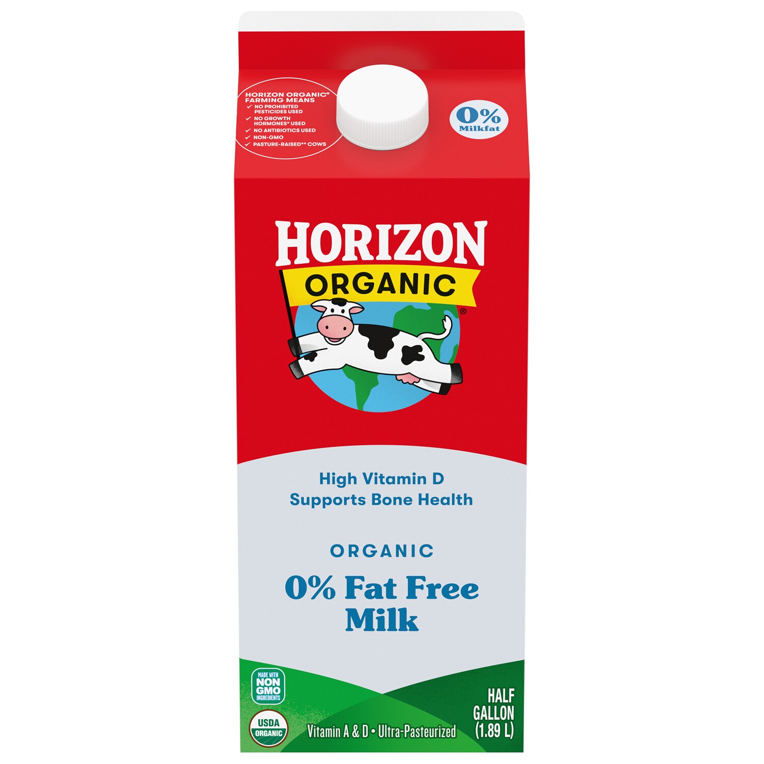 Order Horizon Organic Fat Free Milk, Carton | Fast Delivery