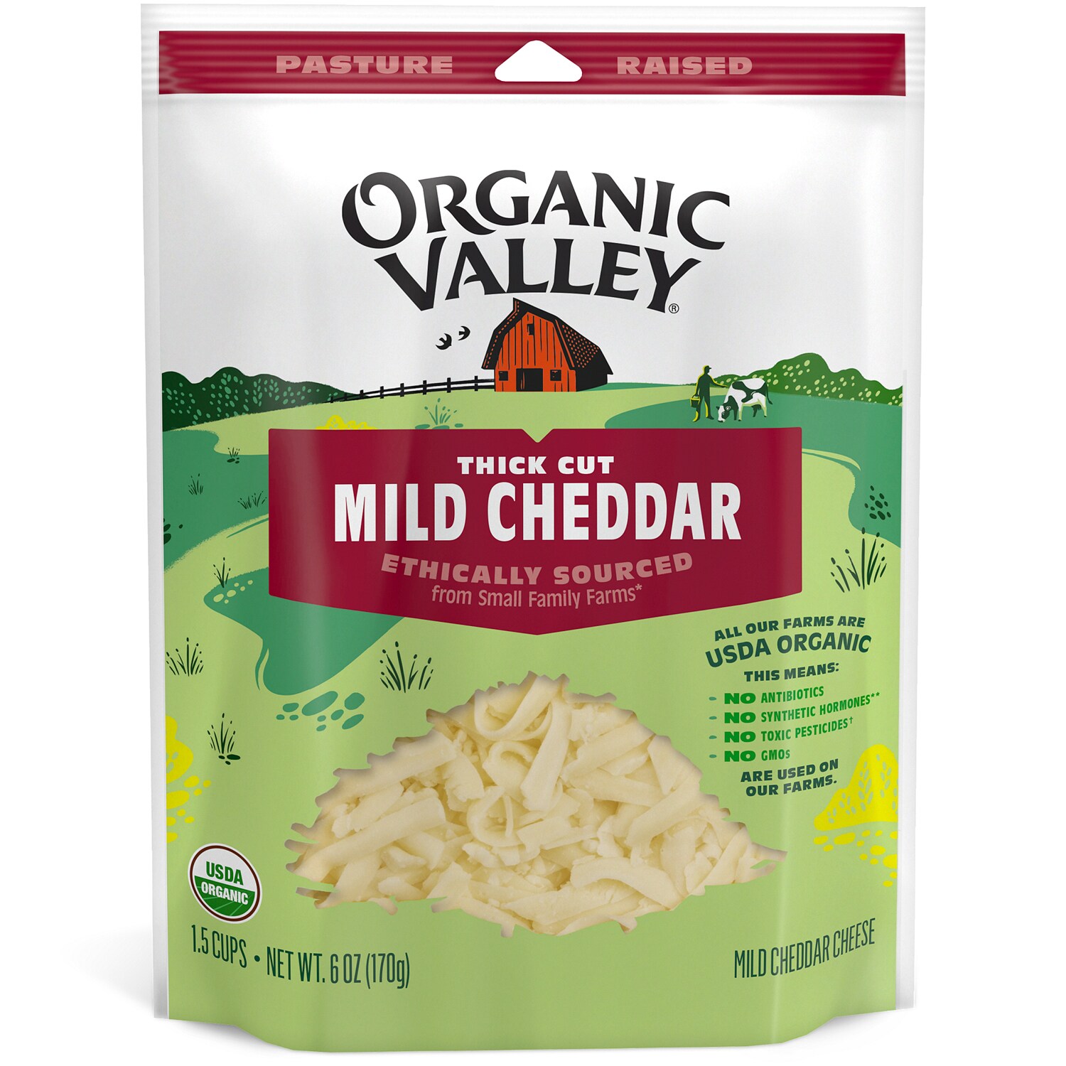 Order Organic Valley Shredded Cheddar Cheese | Fast Delivery