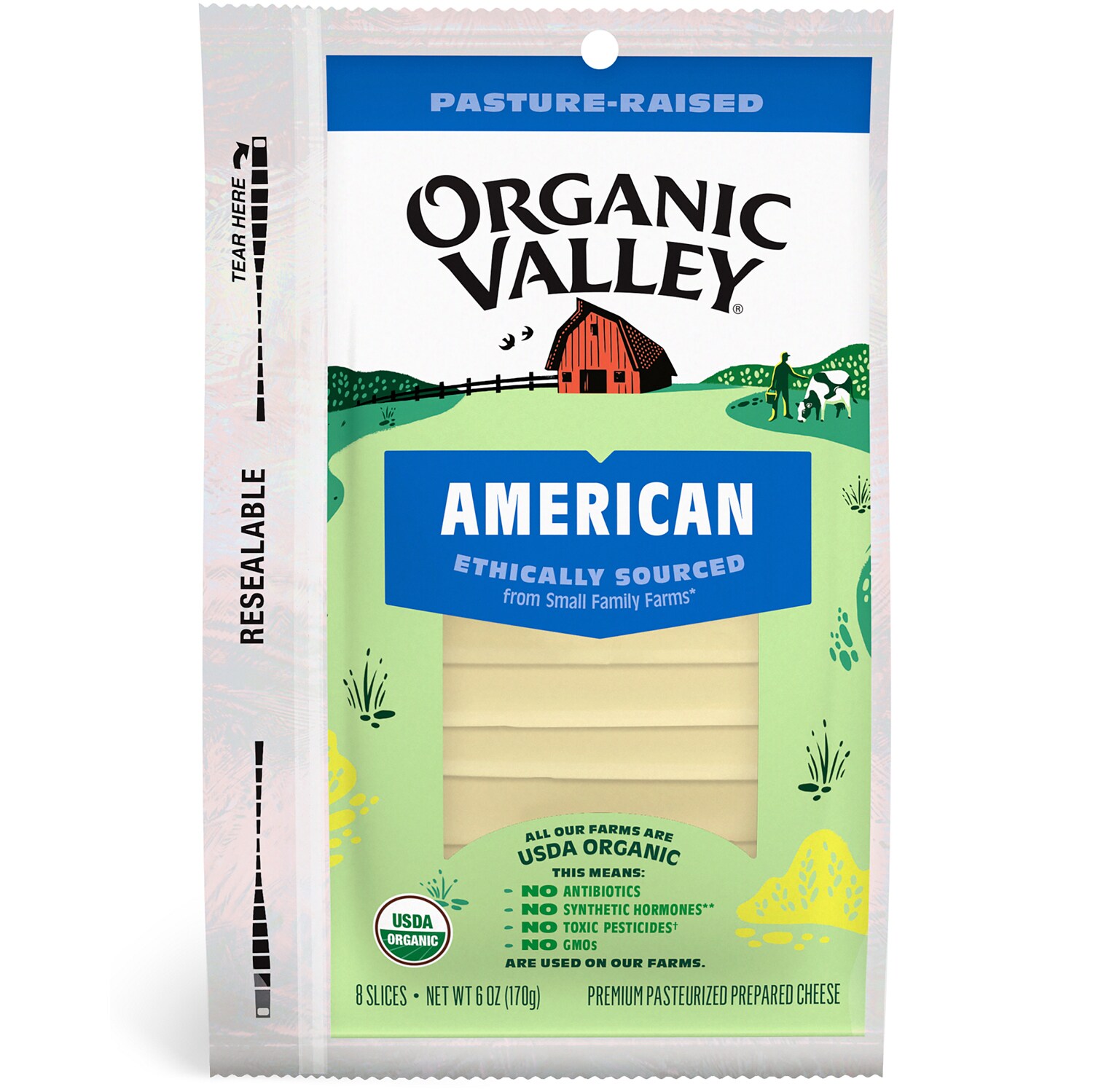 Organic Valley American Cheese Slices | FreshDirect