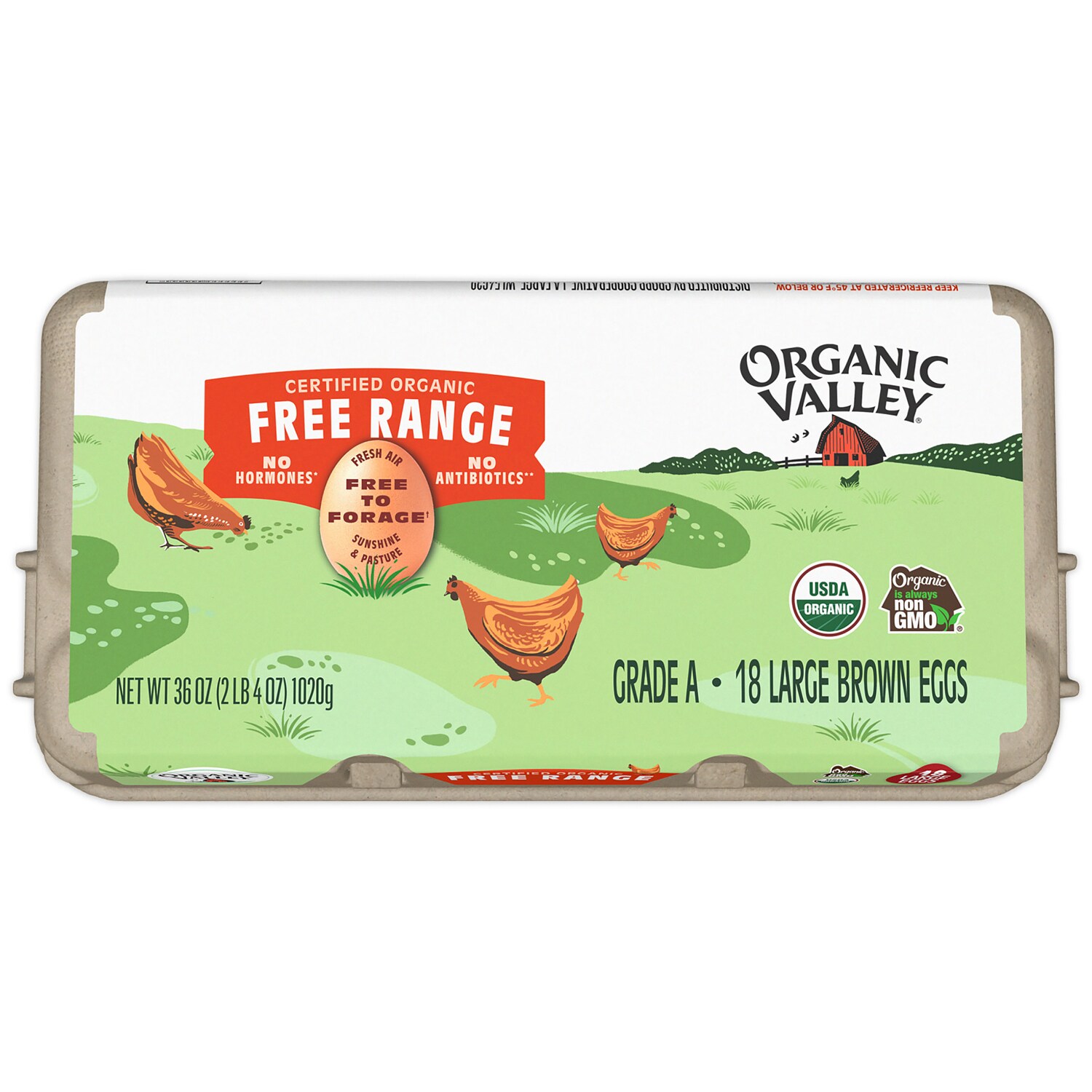Order Organic Valley Organic Free Range Large Brown Eggs | Fast Delivery