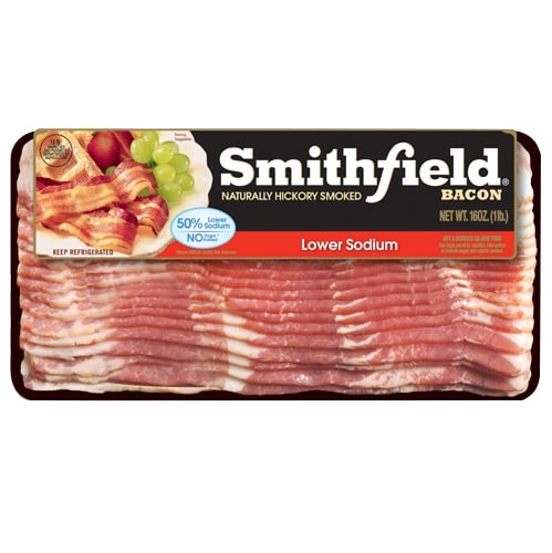 Order Smithfield Hickory Smoked Lower Sodium Bacon | Fast Delivery