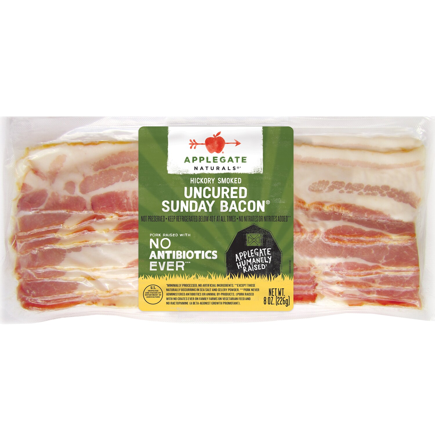 Order Applegate Naturals Hickory Smoked Uncured Sunday Bacon | Fast ...