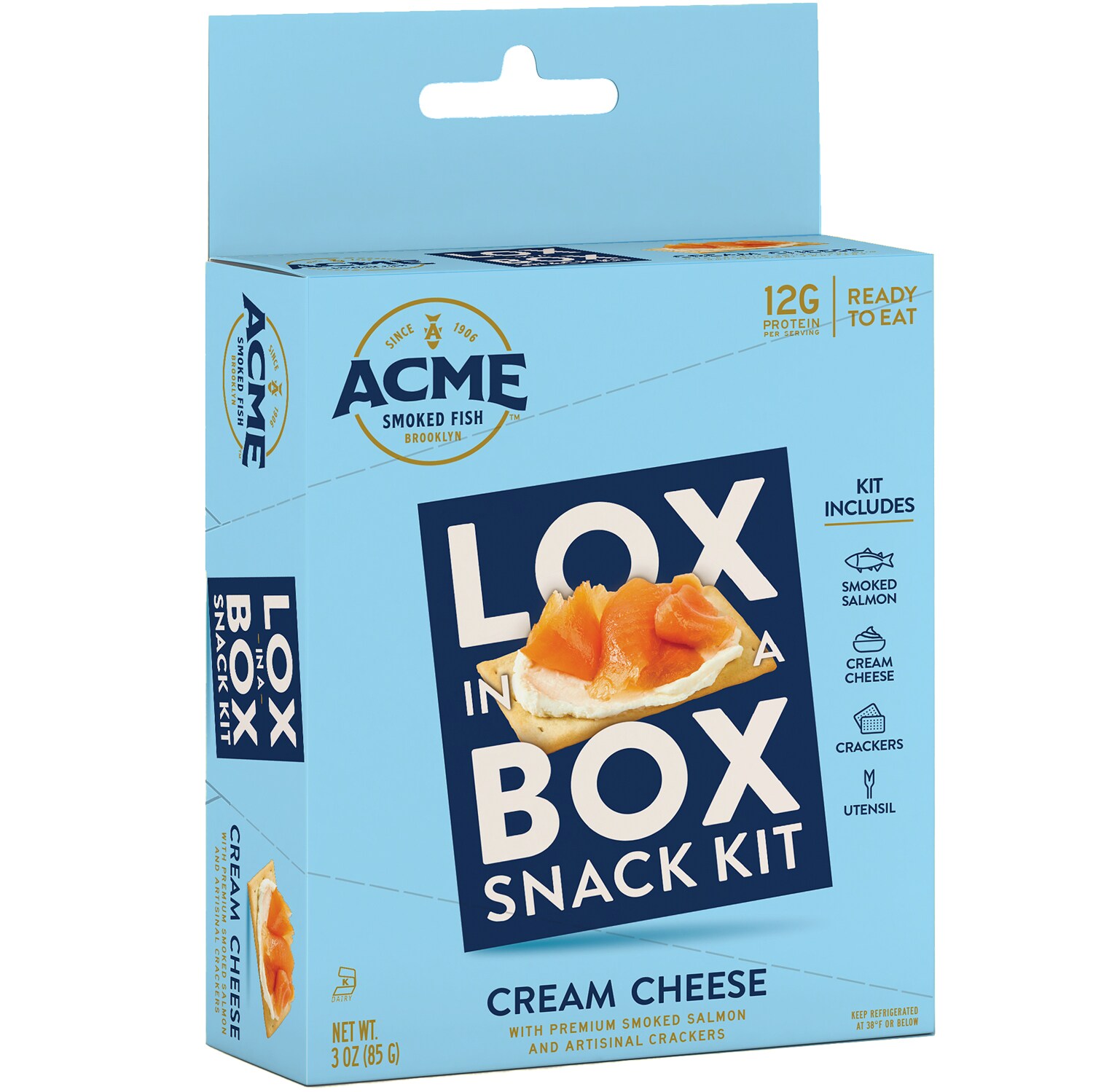 Acme Lox in a Box Snack Kit, Cream Cheese | FreshDirect