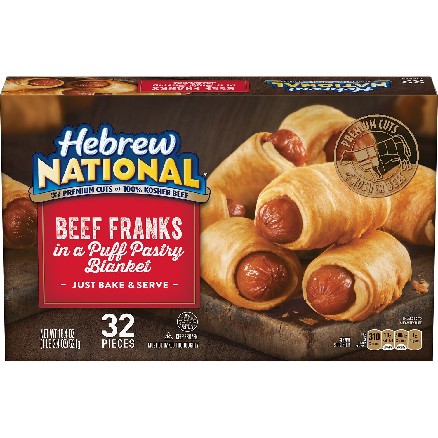 Order Hebrew National Beef Franks in a Blanket, Frozen | Fast Delivery