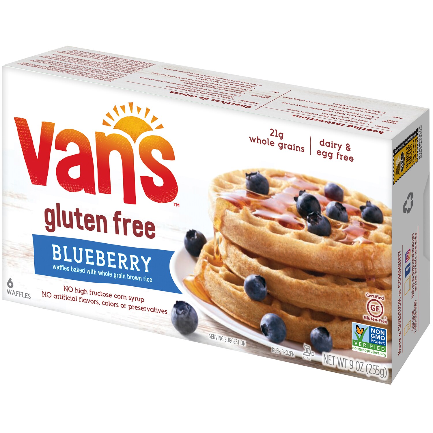 Order Van's Gluten-Free Waffles, Blueberry | Fast Delivery