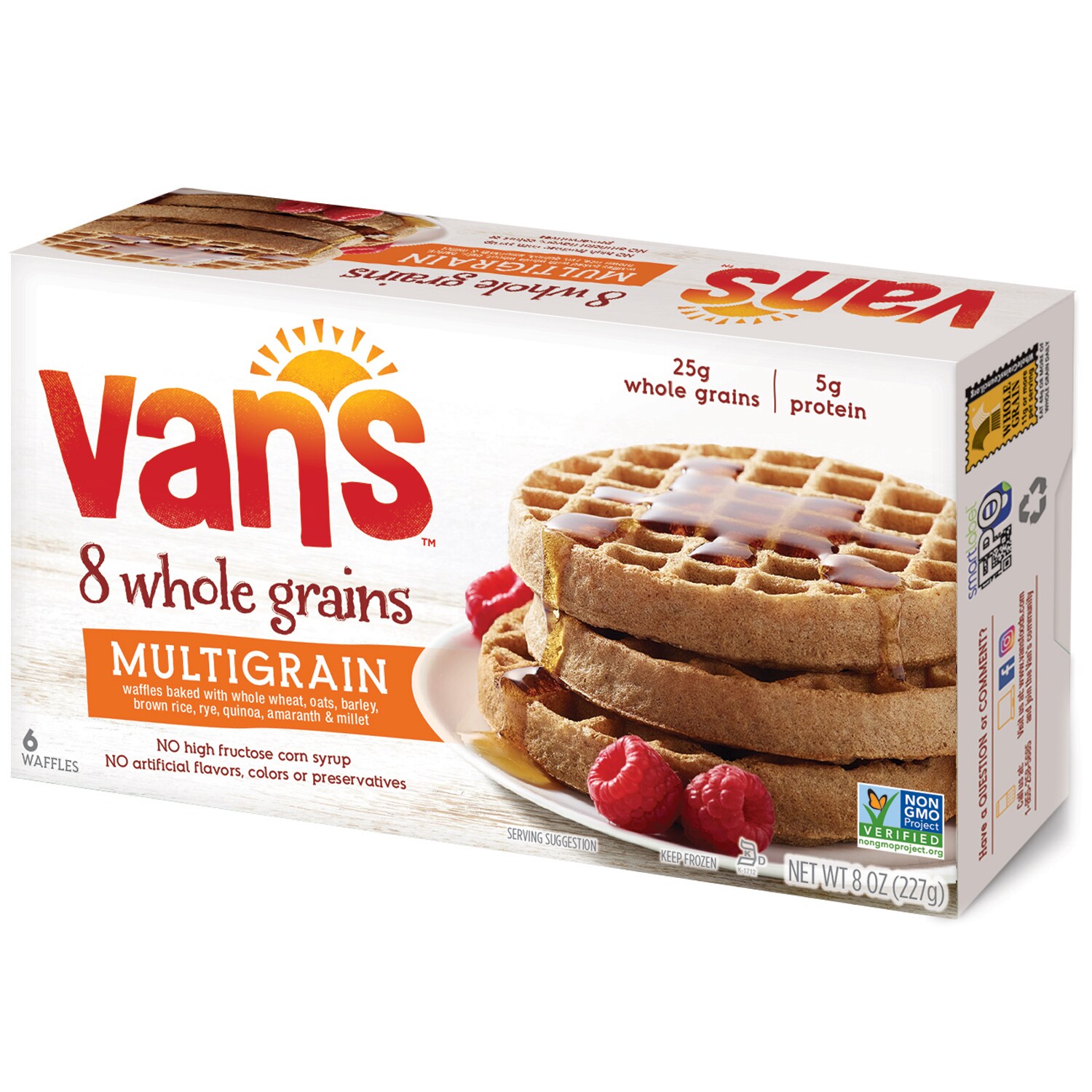Order Van's 8 Whole Grains Waffles, Multigrain | Fast Delivery
