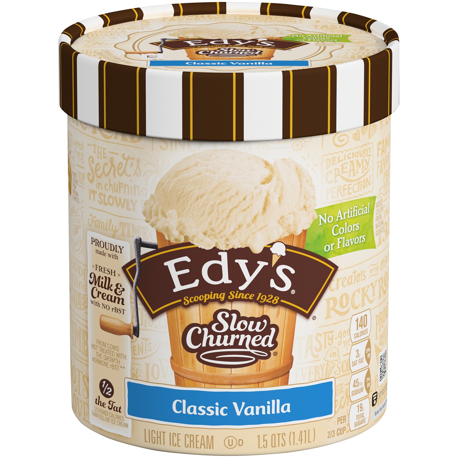 Order Edy's Slow-Churned Light Ice Cream, Classic Vanilla | Fast Delivery