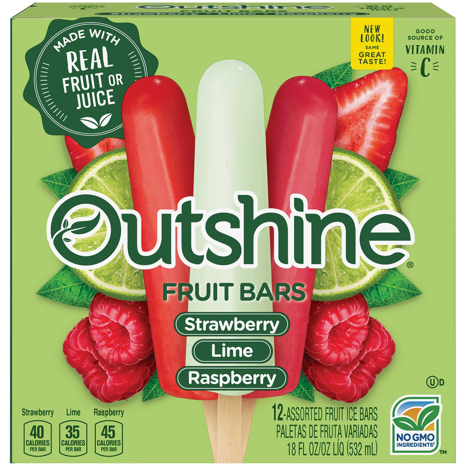 Order Outshine Fruit Bars, Strawberry, Raspberry & Lime | Fast Delivery
