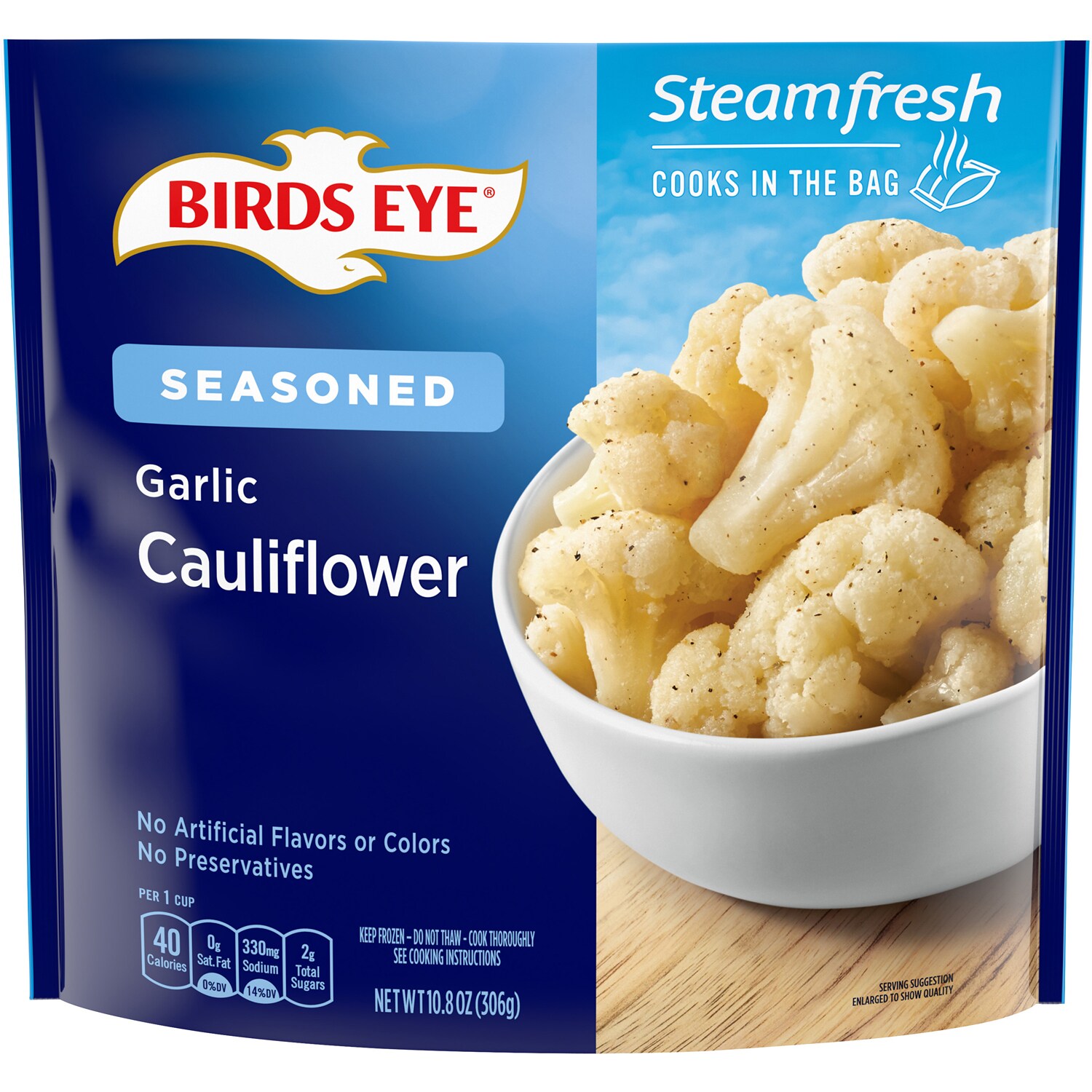Order Birds Eye Steamfresh Seasoned Garlic Cauliflower, Frozen | Fast ...