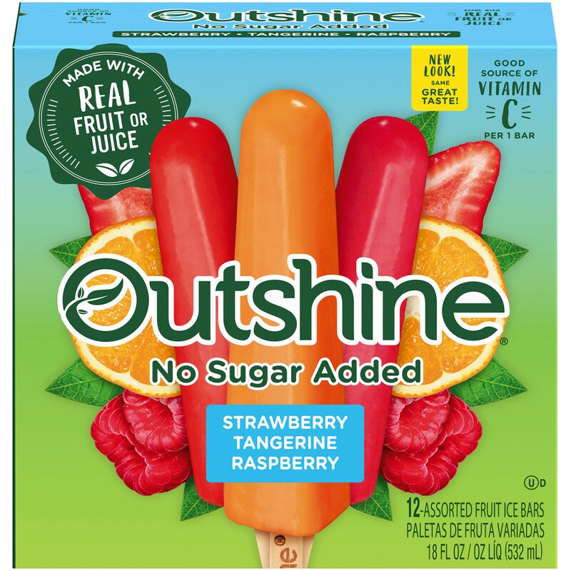 Order Outshine No Sugar Added Fruit Bars, Strawberry, Raspberry ...