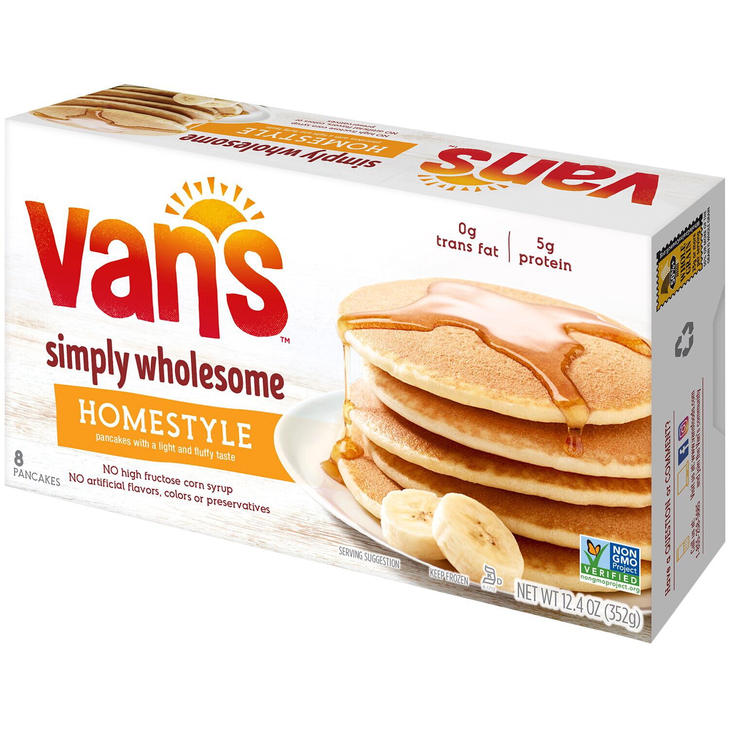Van's Simply Wholesome Pancakes, Homestyle | FreshDirect
