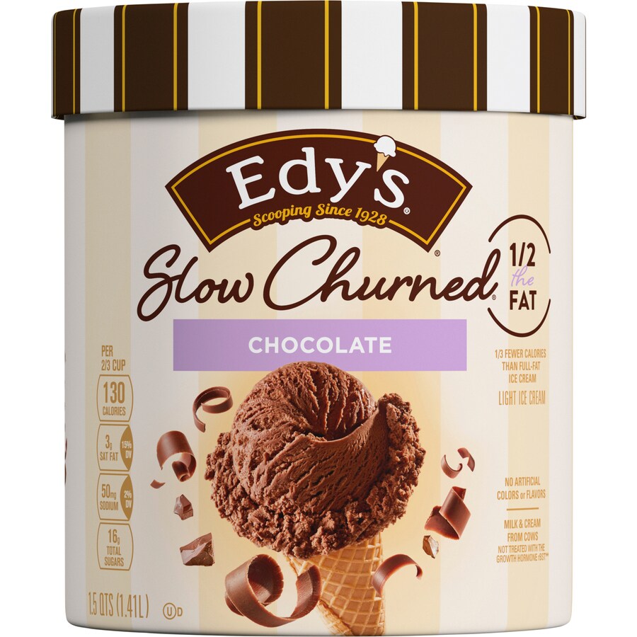 Edy's Slow-Churned Light Ice Cream, Chocolate | FreshDirect
