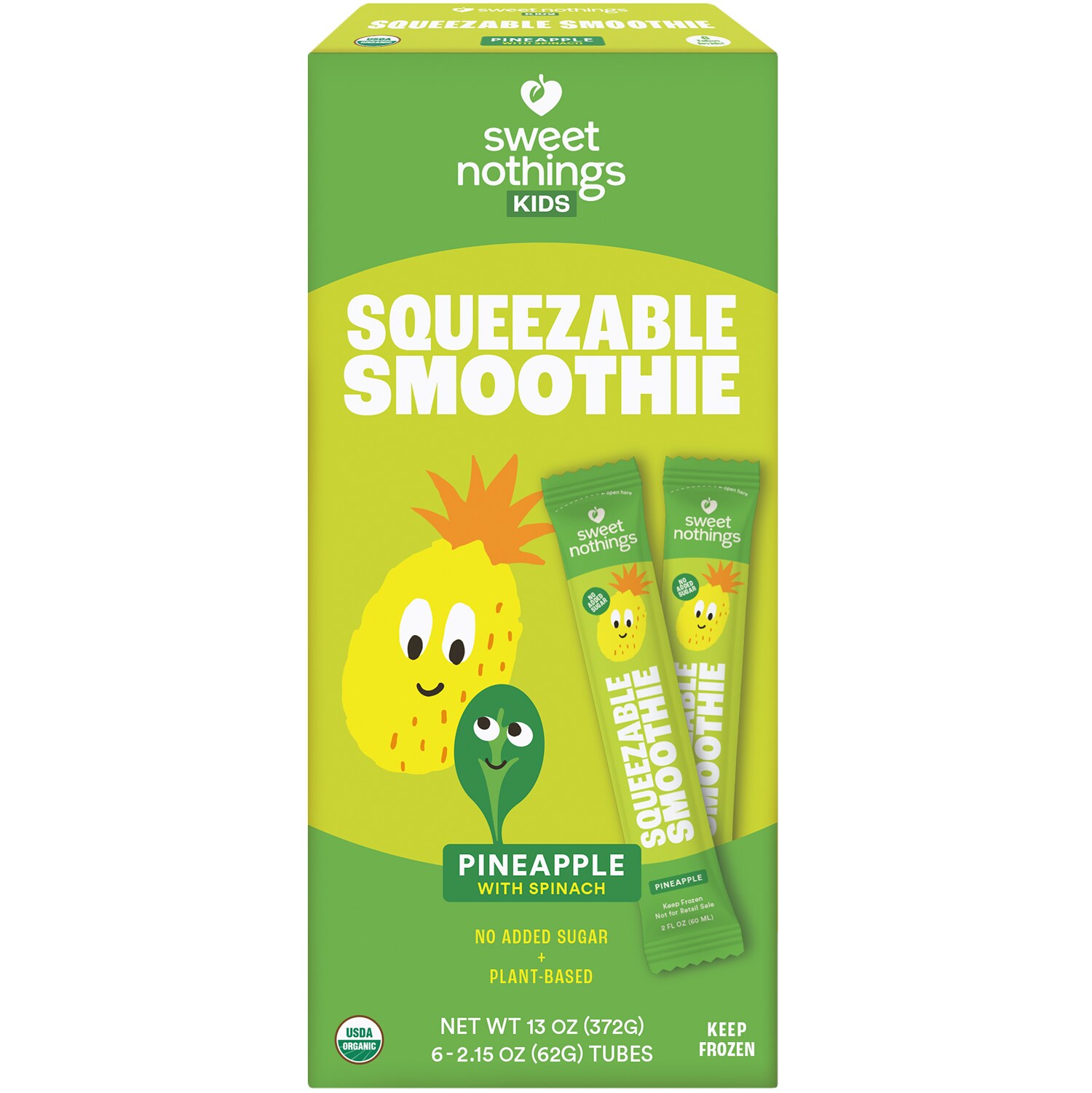 Sweet Nothings Kids Smoothie, Pineapple with Spinach | FreshDirect
