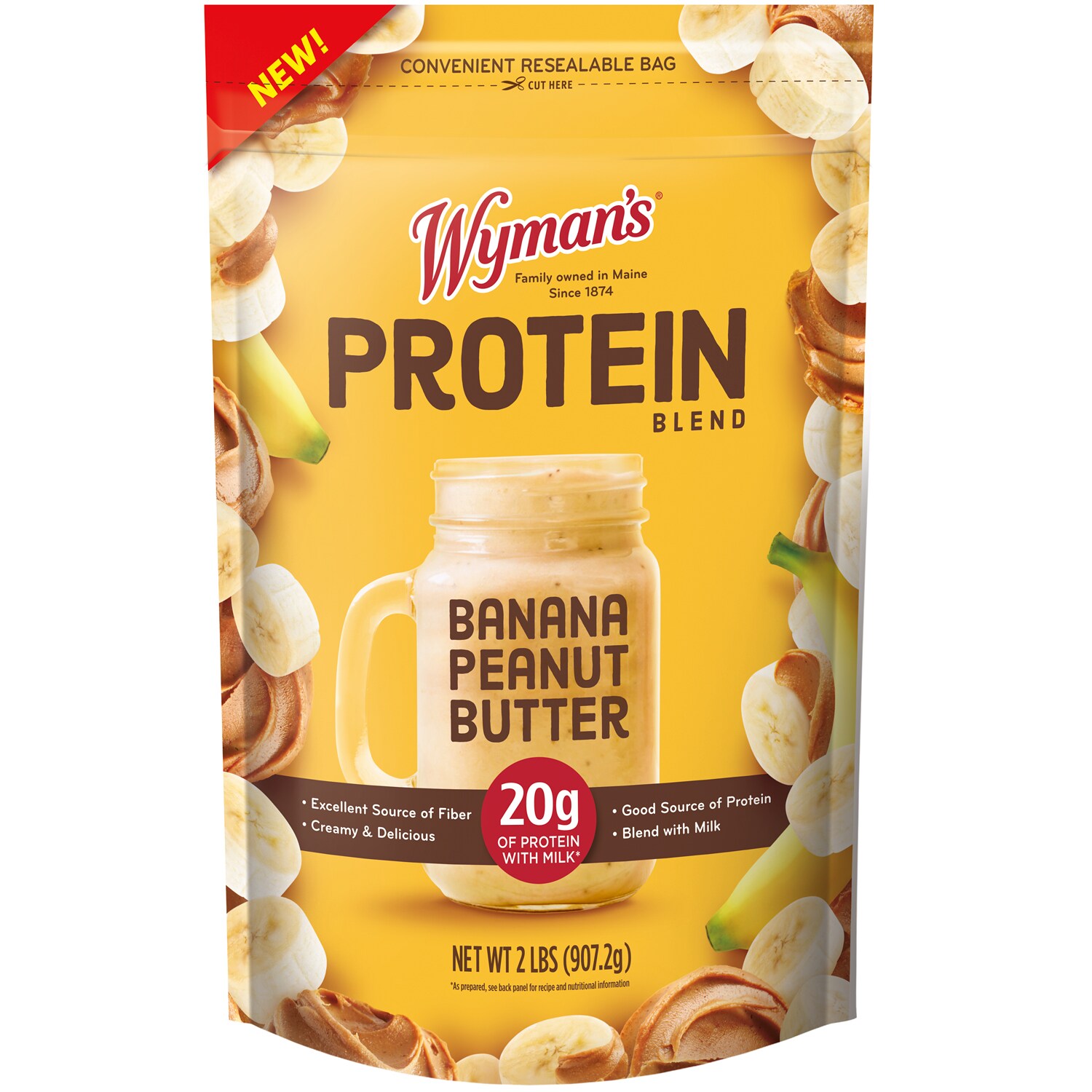 Order Wyman's Protein Blend, Banana Peanut Butter, Frozen | Fast Delivery