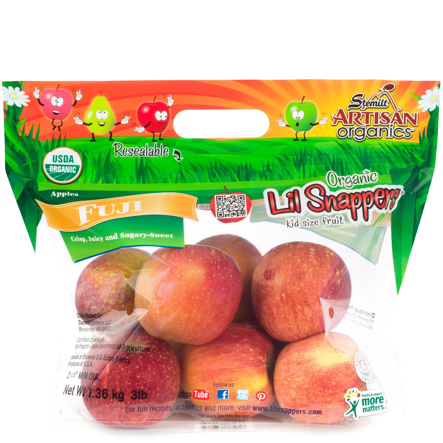 Organic Fuji Apples 3lb Bag | FreshDirect