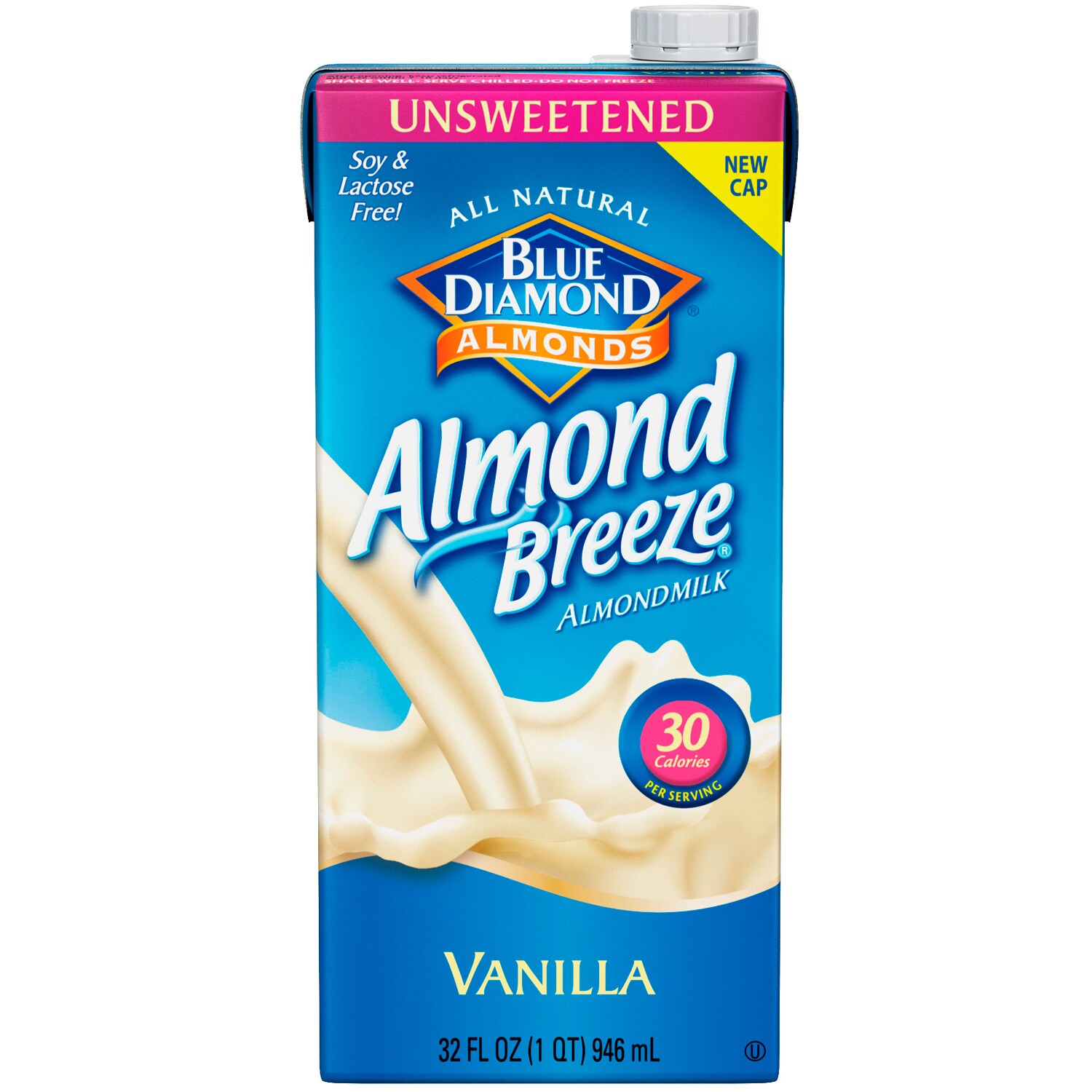 Order Blue Diamond Almond Breeze Almond Milk, Unsweetened Vanilla, Carton | Fast Delivery