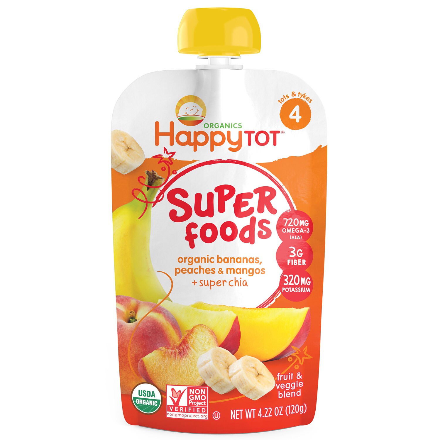 Order Happy Family Happy Tot Organic Super Foods Banana, Peach, and ...