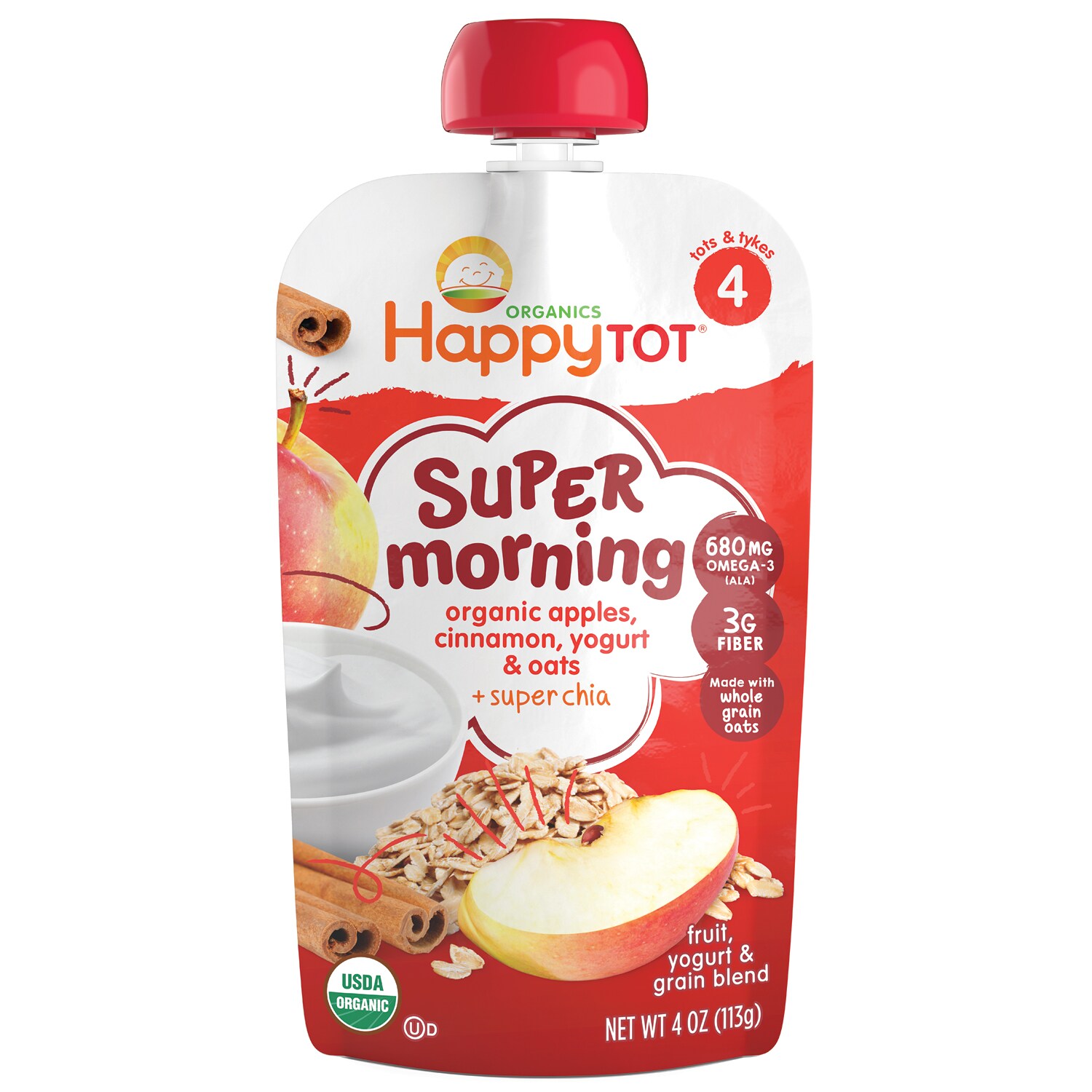 Order Happy Family Happy Tot Organic Morning Breakfast Blend, Apple ...