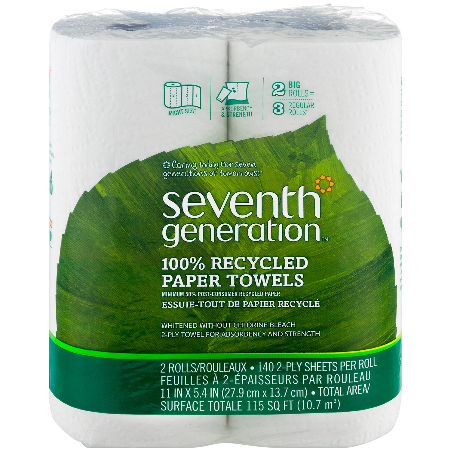 Order Seventh Generation 100% Recycled 2-Ply Paper Towels | Fast Delivery