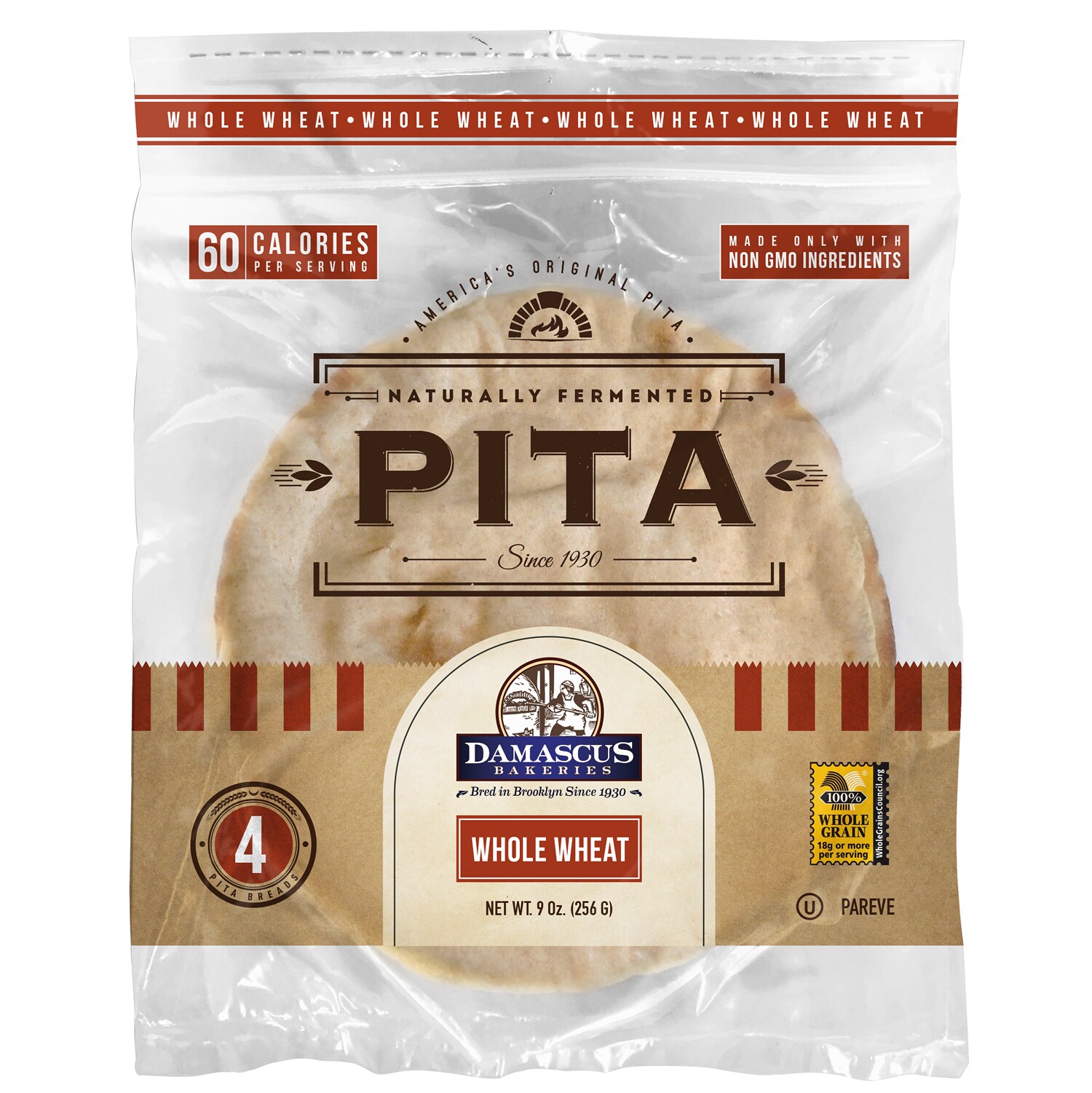 Order Damascus Bakeries Whole Wheat Pitas | Fast Delivery
