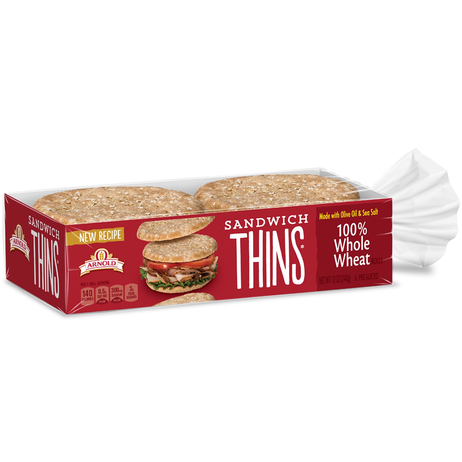 Order Arnold Select Sandwich Thins, 100% Whole Wheat | Fast Delivery