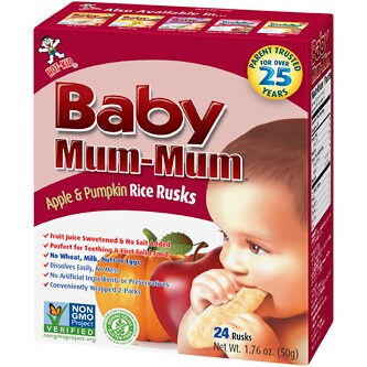 Order Baby Mum-Mum Rice Rusks, Apple and Pumpkin | Fast Delivery