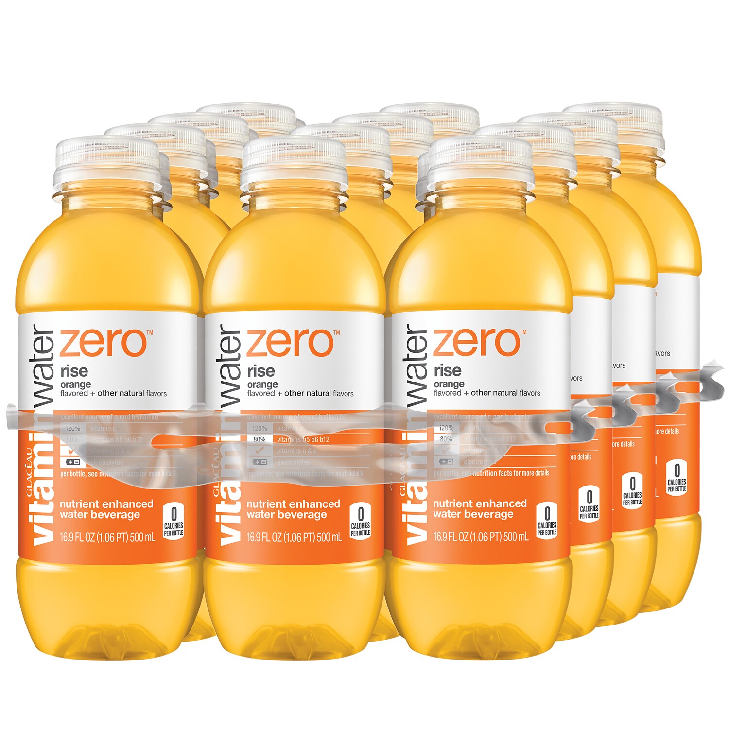 vitaminwater zero, rise (orange), 16.9fl oz, 24ct | FreshDirect