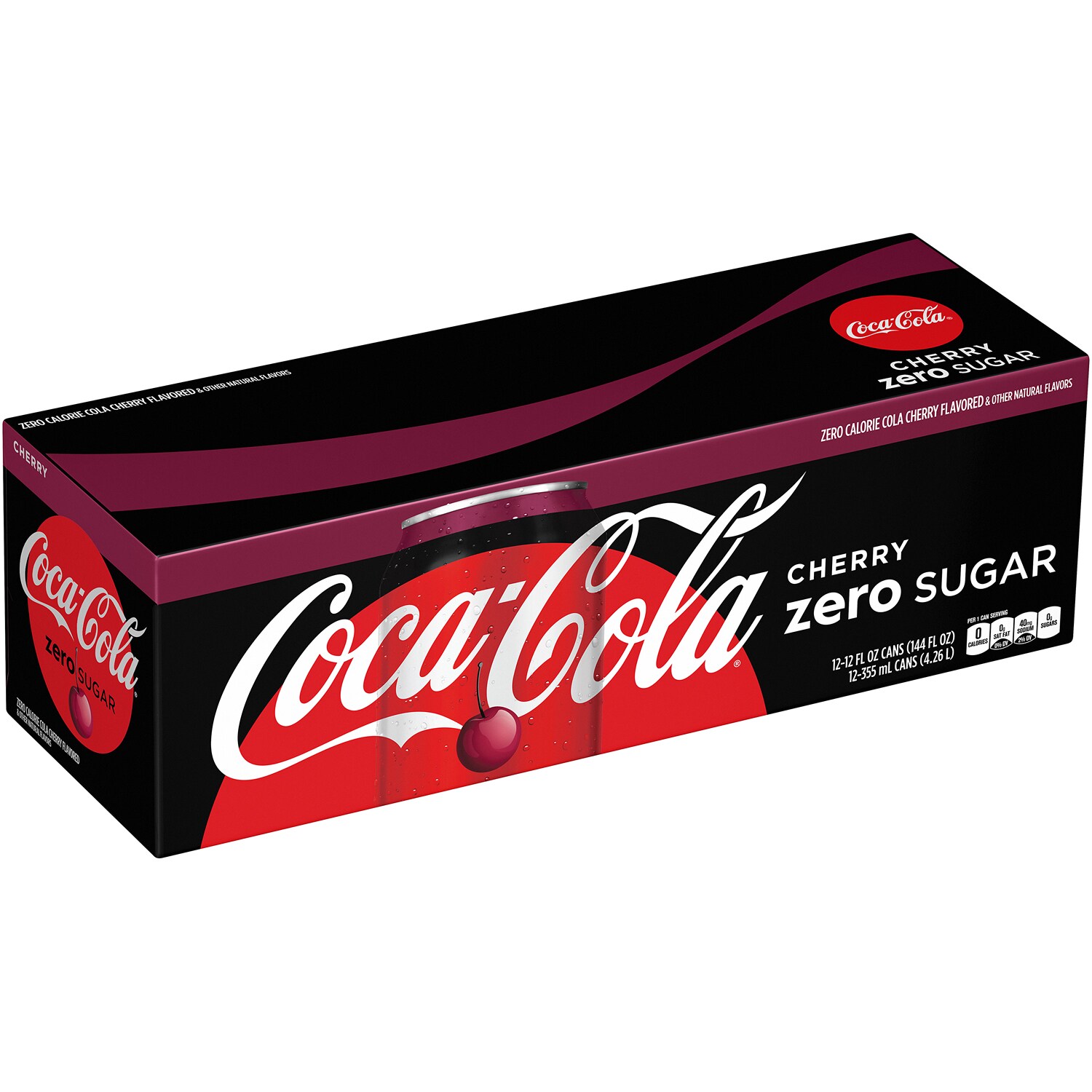 Coca-Cola Zero Sugar Cola, Cherry, Cans | FreshDirect